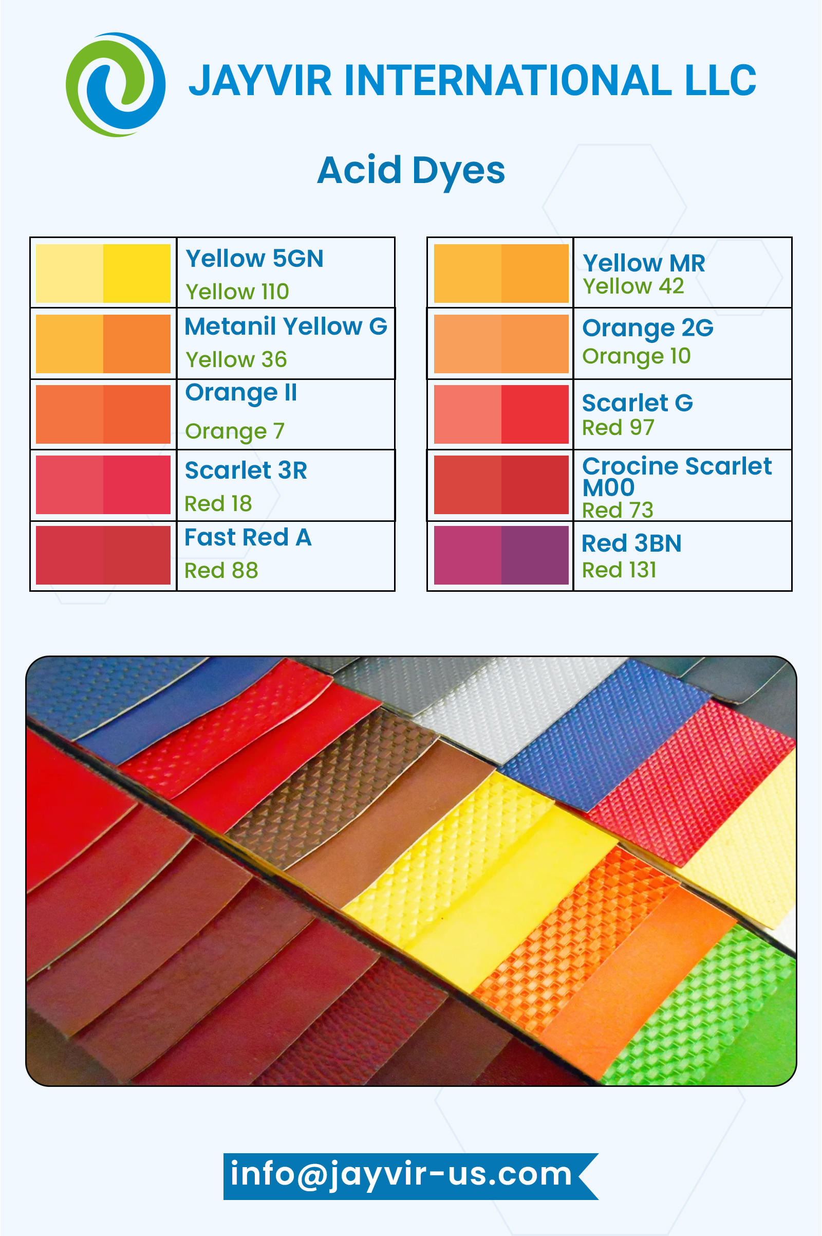 Acid Dyes – Jayvir International LLC